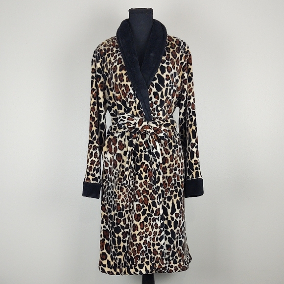 Charter Club | Intimates & Sleepwear | Charter Club Plush Robe Leopard ...